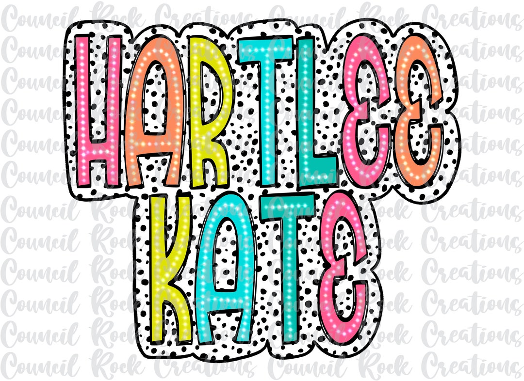 Hartlee Kate PNG, Bright Doodle, Dalmatian Dots, Digital File ...