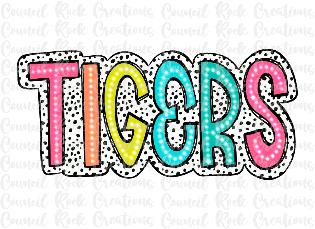 Tigers Png, Colorful, Dalmatian Dots, Mascot, School Spirit, Team ...