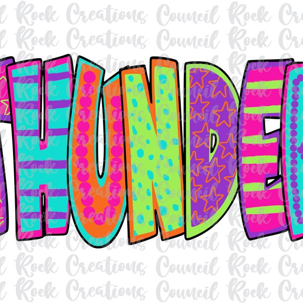 Thunder School Spirit Svg - Etsy