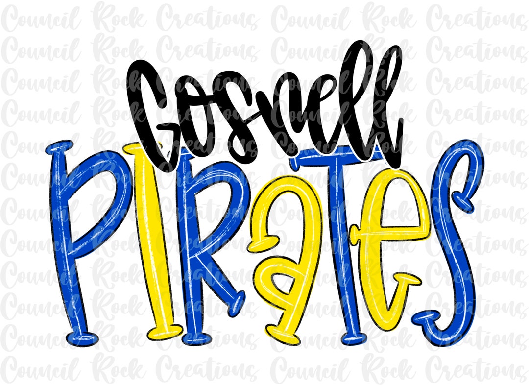 Gosnell Pirates PNG, Scribble, Hand Lettered, School Spirit, Team ...