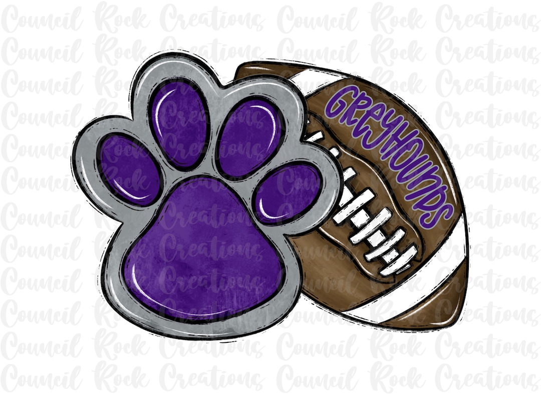 Greyhounds Football PNG , Paw Print, Game Day, Digital File ...