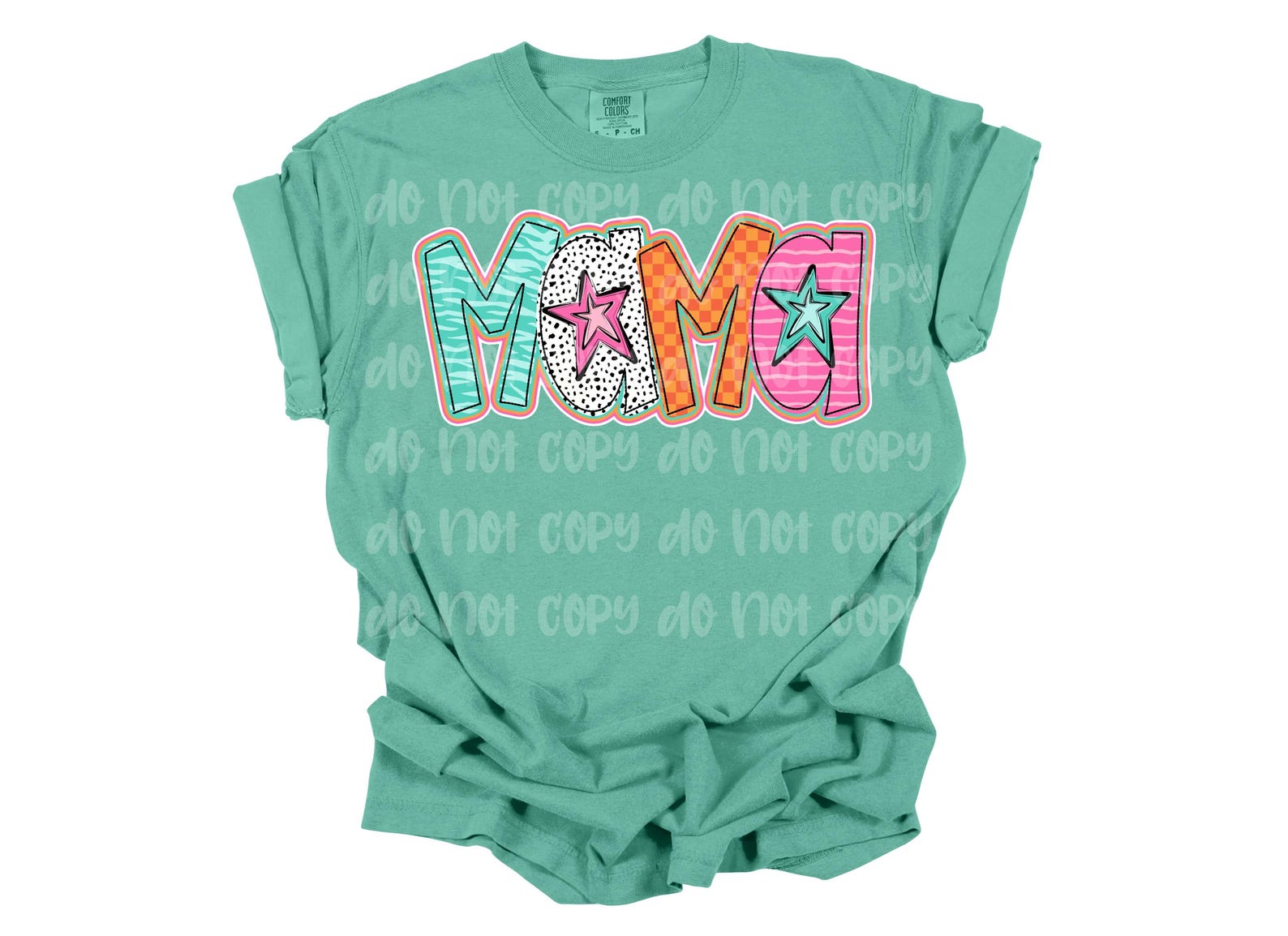 Mama Png, Colorful, Checkered, Zebra Print, Dalmatian Dots, Hand ...