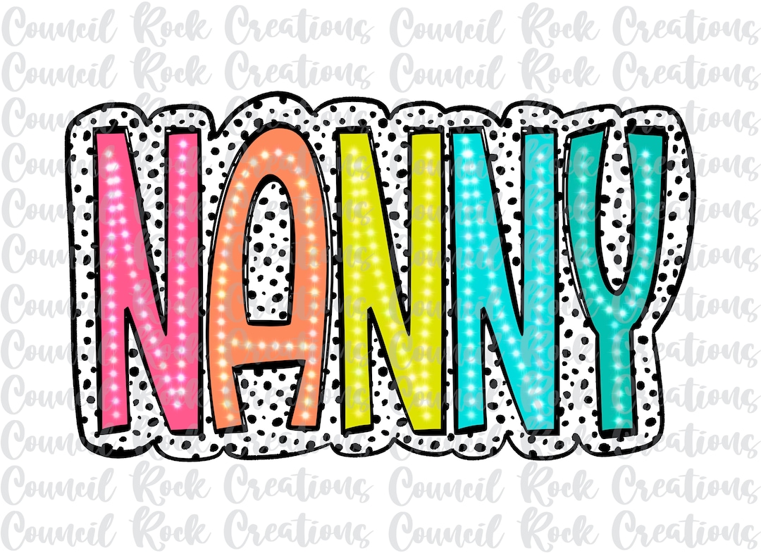 Nanny PNG, Bright Doodle, Dalmatian Dots, Digital File, Sublimation ...