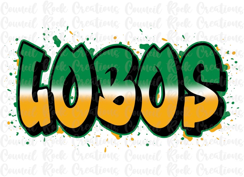 Lobos PNG, Graffiti, School Spirit, Digital File, Sublimation Download ...