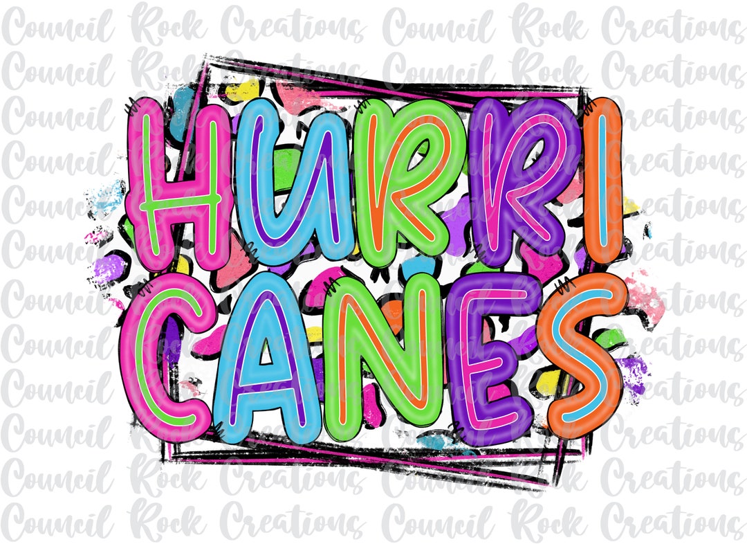 Hurricanes PNG, Colorful Cheetah Print, School Spirit, Team Spirit ...