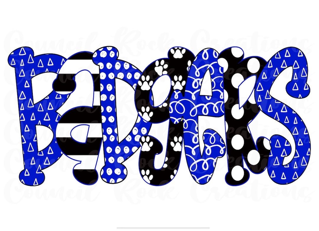 Badgers PNG Doodle Letters Digital File Sublimation Download - Etsy