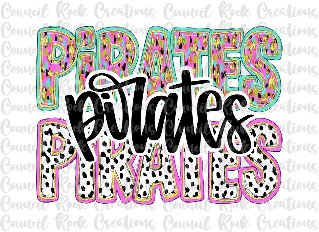 Pirates Png, Bright Confetti Doodle Letters, Glitter, Dalmatian Dots ...