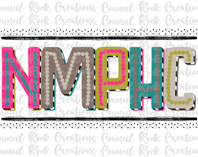 NMPHC PNG, Colorful Retro Dots Print, School Spirit, Team Spirit ...