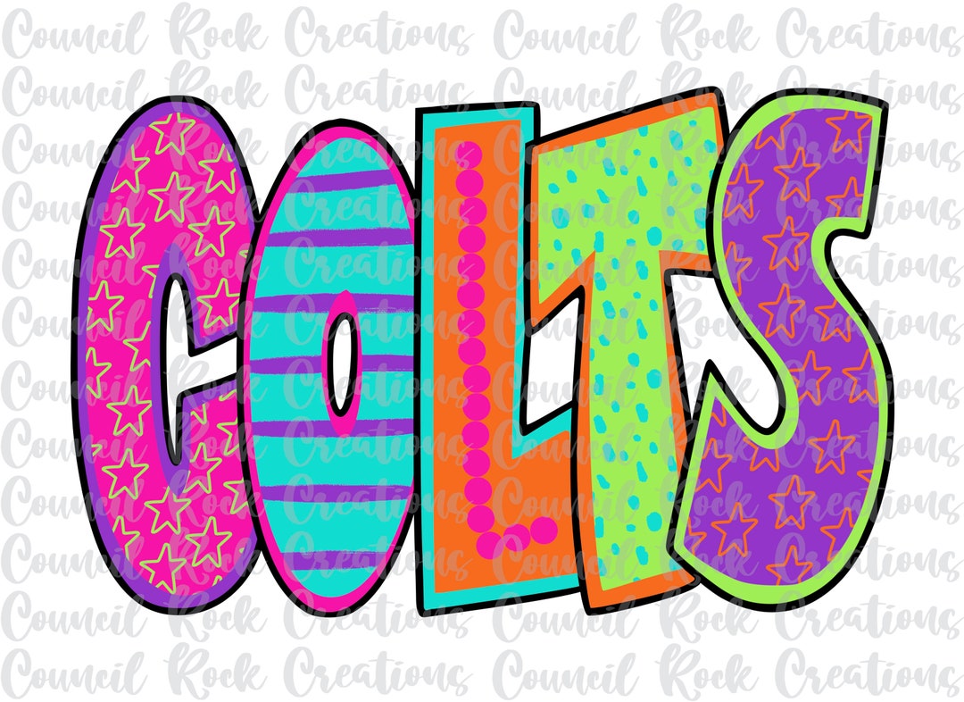 Colts PNG, Colorful, School Spirit, Team Spirit, Digital File ...