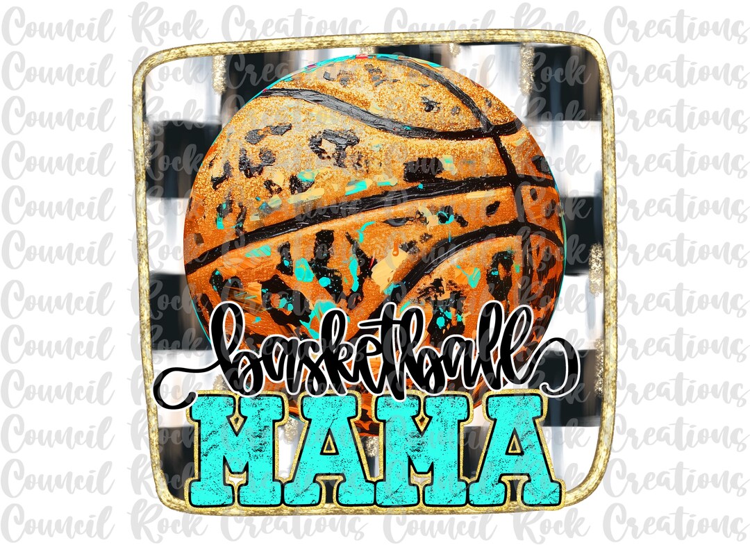 Basketball Mama PNG, Cheetah Print, Checkered Glitter, Digital File ...