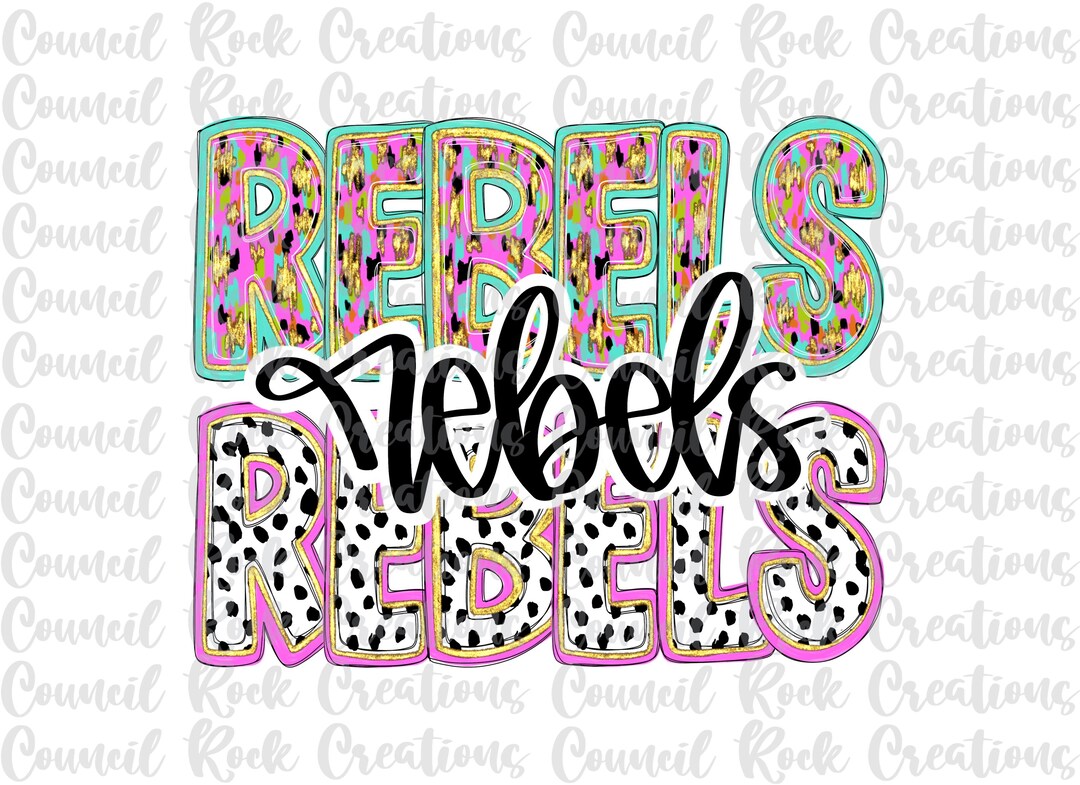 Rebels Png, Bright Confetti Doodle Letters, Glitter, Dalmatian Dots ...