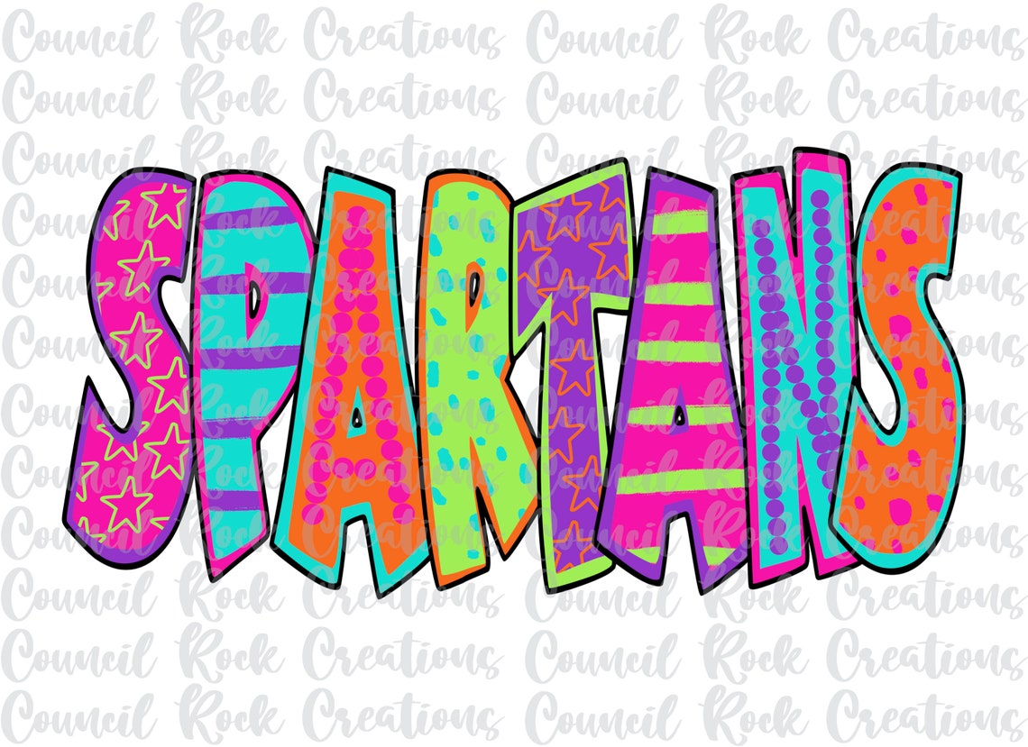 Spartans PNG, Colorful, School Spirit, Team Spirit, Digital Gile ...