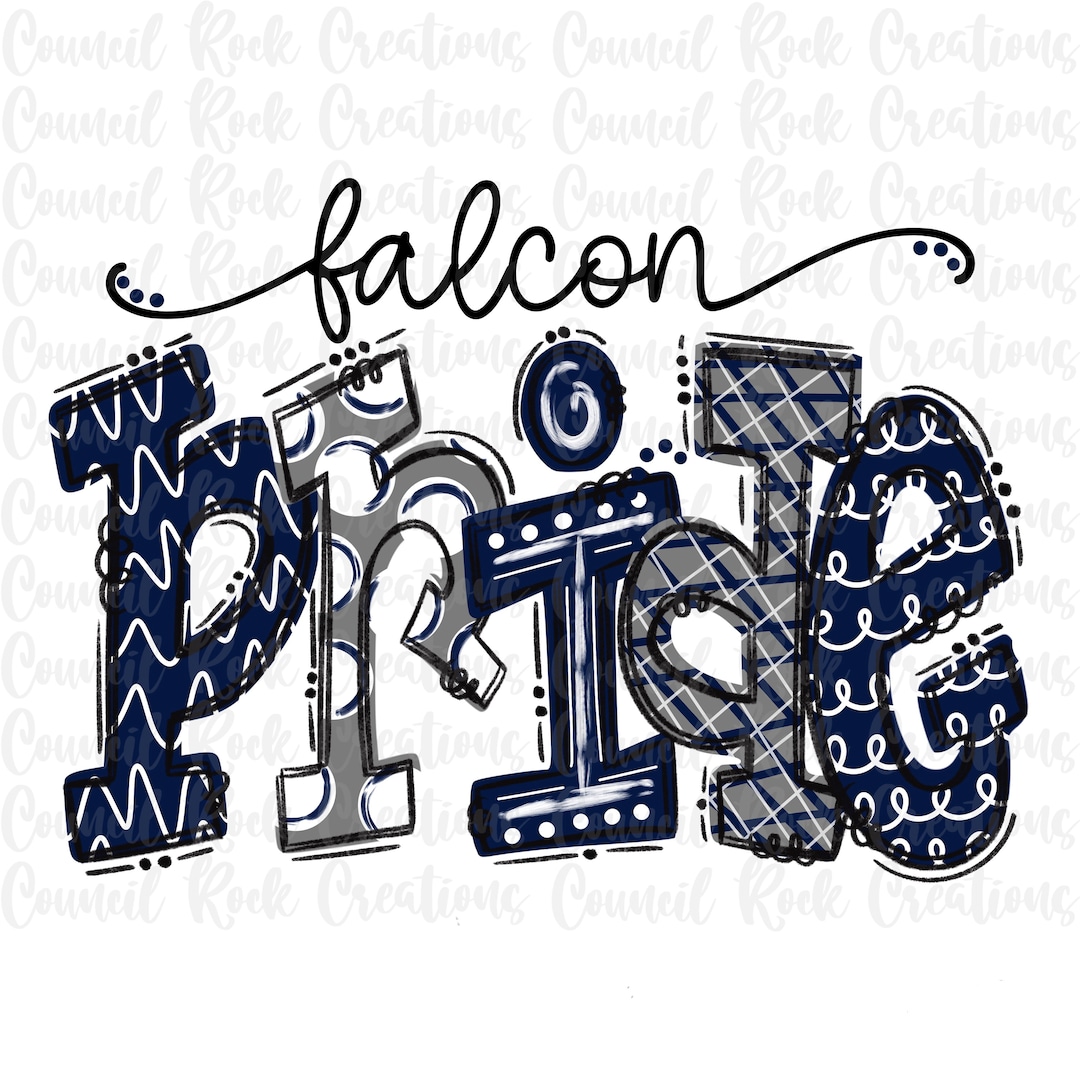 Falcon Pride PNG | Doodle Letters | Digital File | Sublimation Download ...