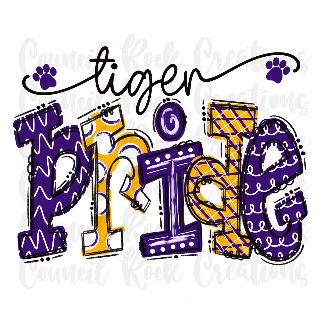 Tallassee Tiger Pride PNG | Doodle Letters | School Spirit | Digital ...