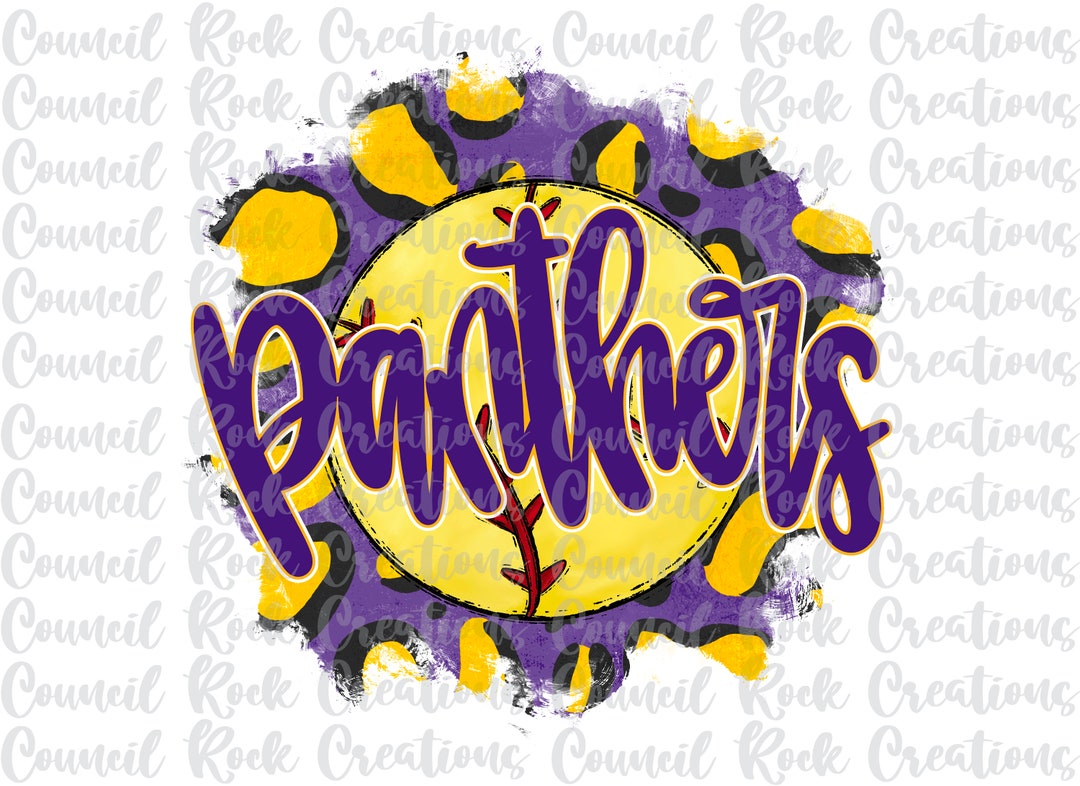 Panthers Softball PNG, Cheetah Print Splatter, School Spirit, Sports ...