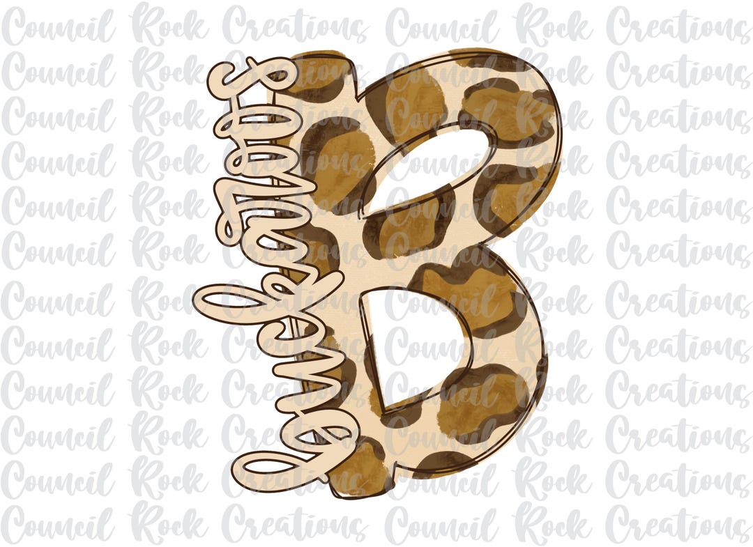 Buckaroos PNG, Neutral Leopard Print, Hand Lettered, Mascot, School ...