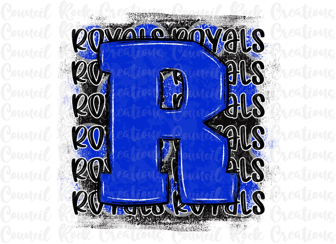 Royals PNG | Doodle Letter | Distressed Polka Dots Background | School ...