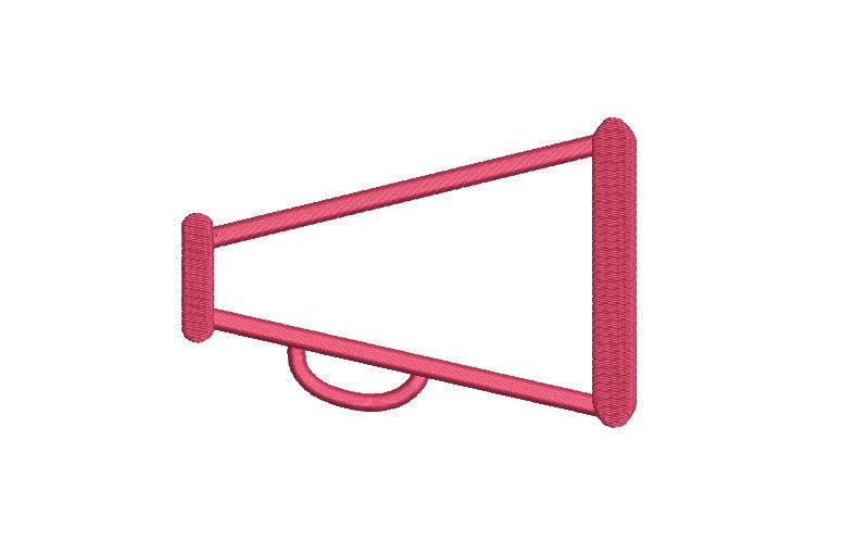 Megaphone Applique Design 5 SIZE Megaphone Embroidery - Etsy