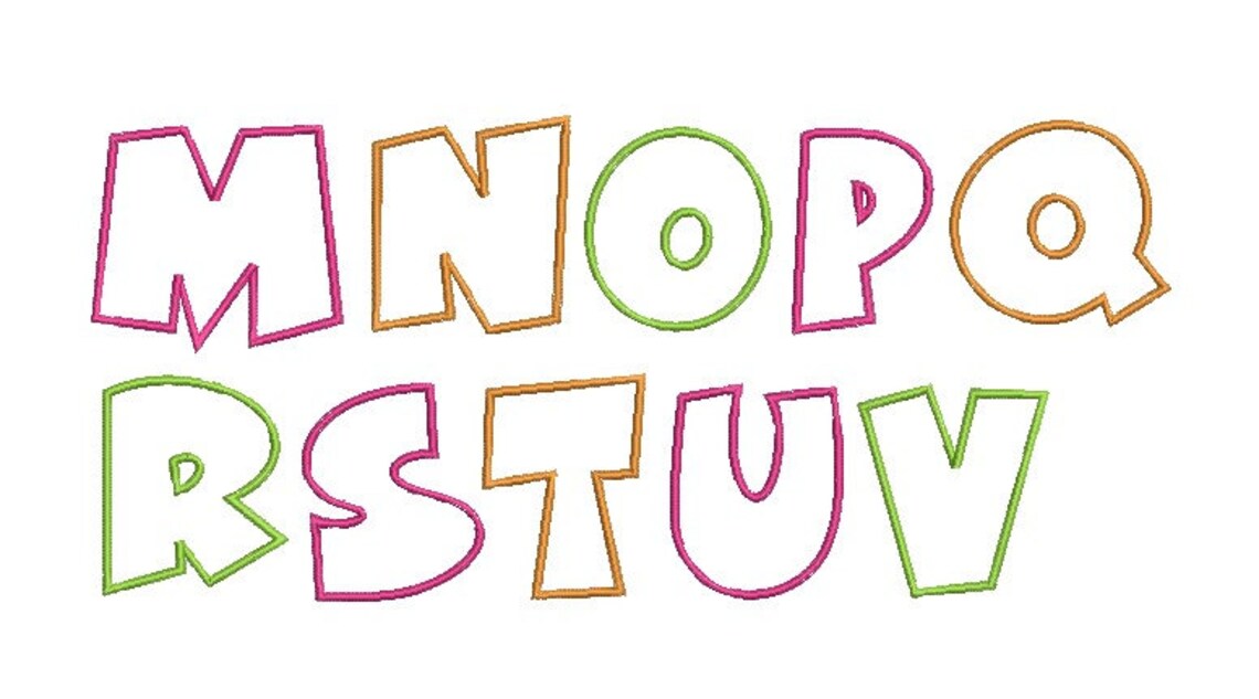 Applique Embroidery Fonts Embroidery Fonts Applique Font | Etsy