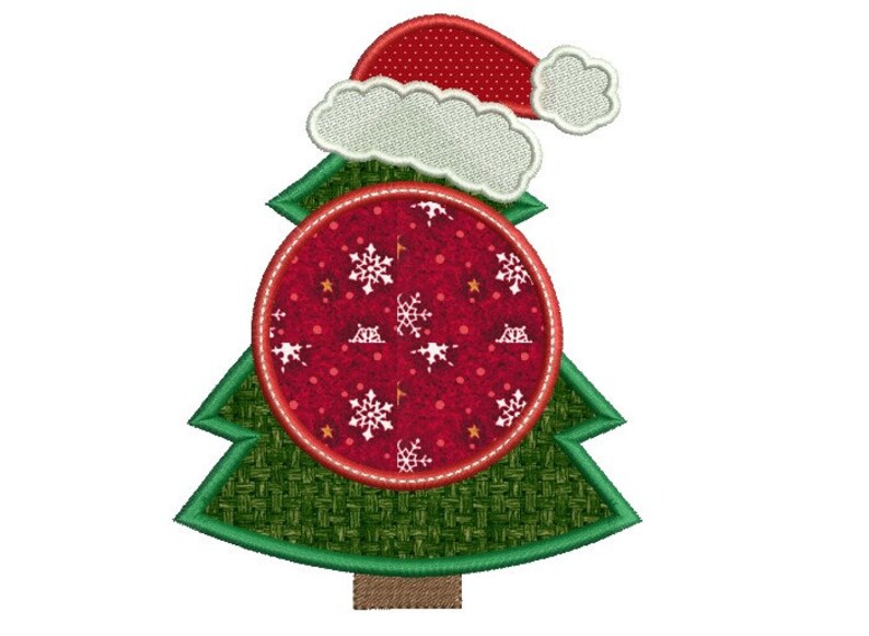 Christmas Tree Applique Design Christmas Embroidery Design - Etsy