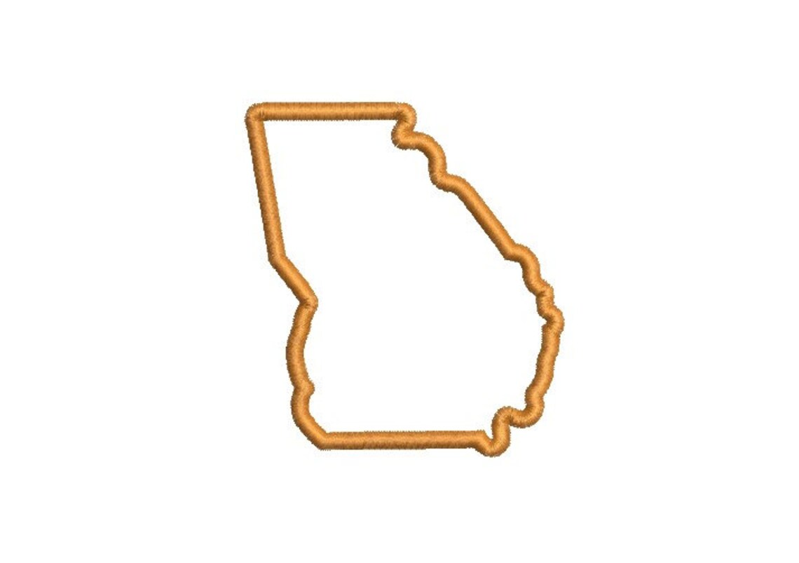 Georgia State Applique Design Georgia Embroiderydesign - Etsy