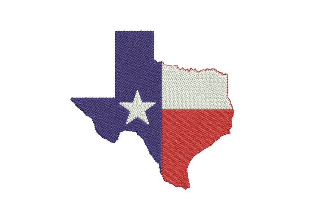Texas Embroidery Design - Flag Fill Stitch Embroidery Design - Texas ...