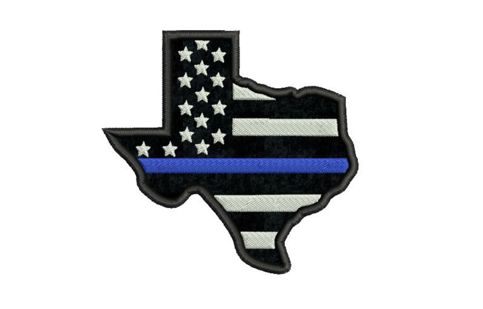 Texas Applique Design Blue Line Embroidery Design Texas - Etsy