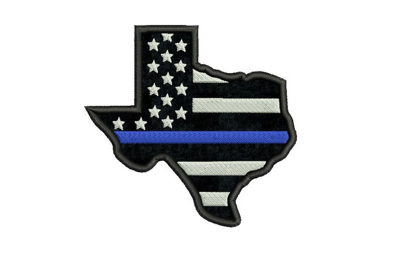 Texas Applique Design Blue Line Embroidery Design Texas - Etsy