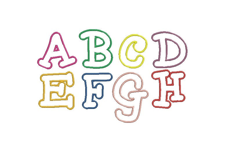 Applique Font Embroidery Design Embroidery Fonts Monogram - Etsy