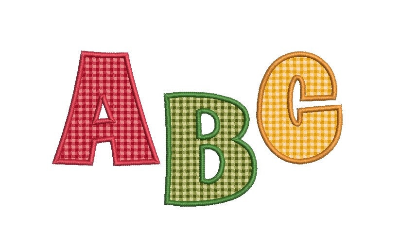 Machine Embroidery Font Applique Font Applique Letters | Etsy UK