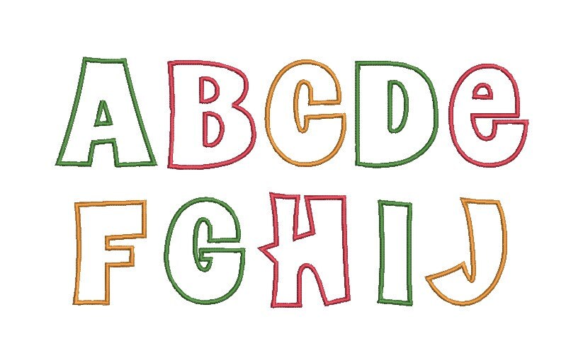 Machine Embroidery Font Applique Font Applique Letters - Etsy