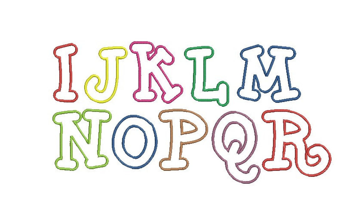 Applique Font Embroidery Design Embroidery Fonts Monogram | Etsy