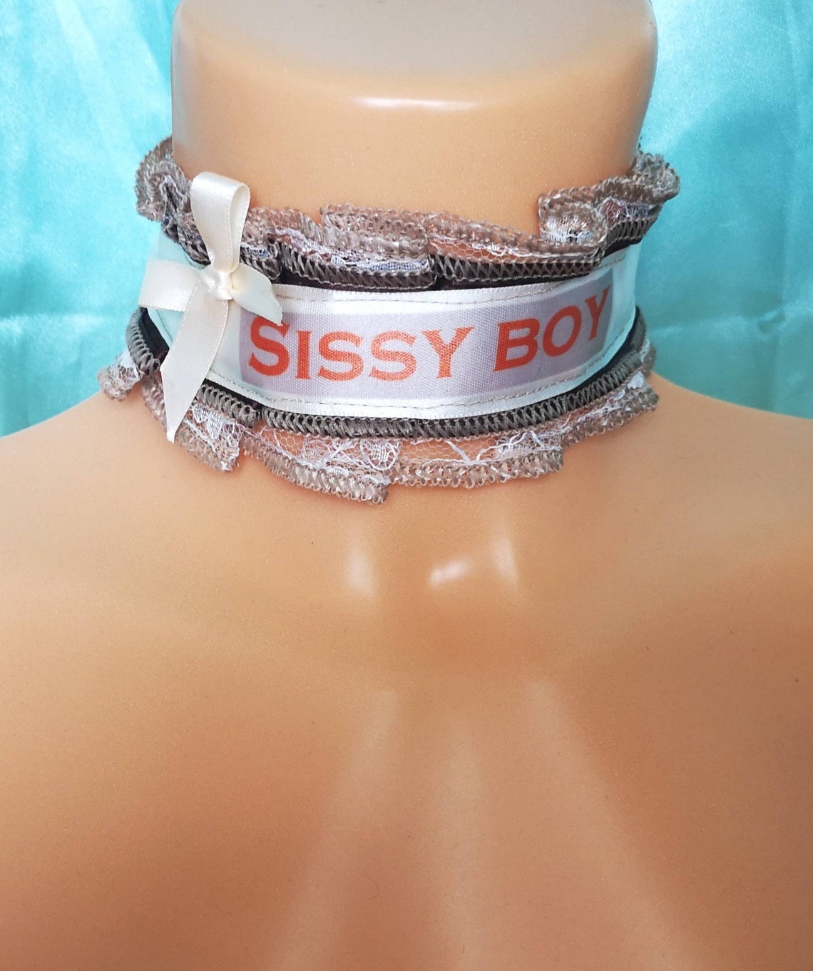 Beautiful Made to Order.. Personalised SATIN SISSY Collar | Etsy