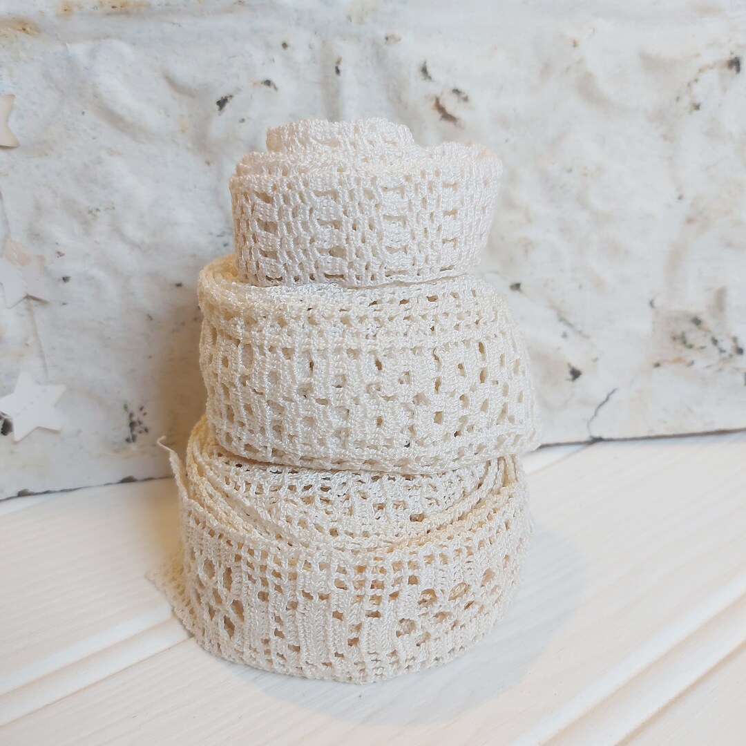 Vintage Crochet, Cotton Crochet Lace, Crochet Sewing Supplies, Vintage ...