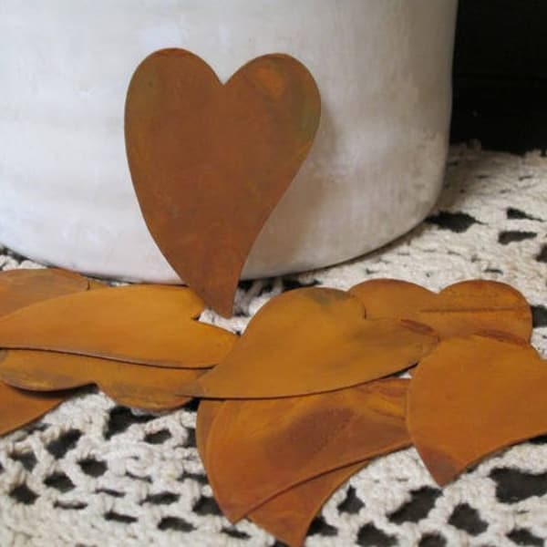 Rusty Hearts - Etsy
