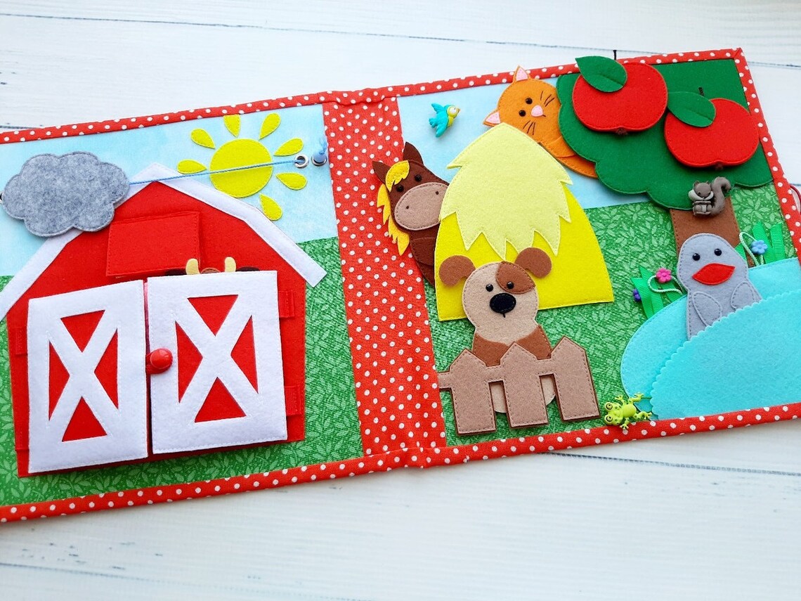 Farm Quiet BookQuiet book PDF pattern for toddlers Quiet | Etsy