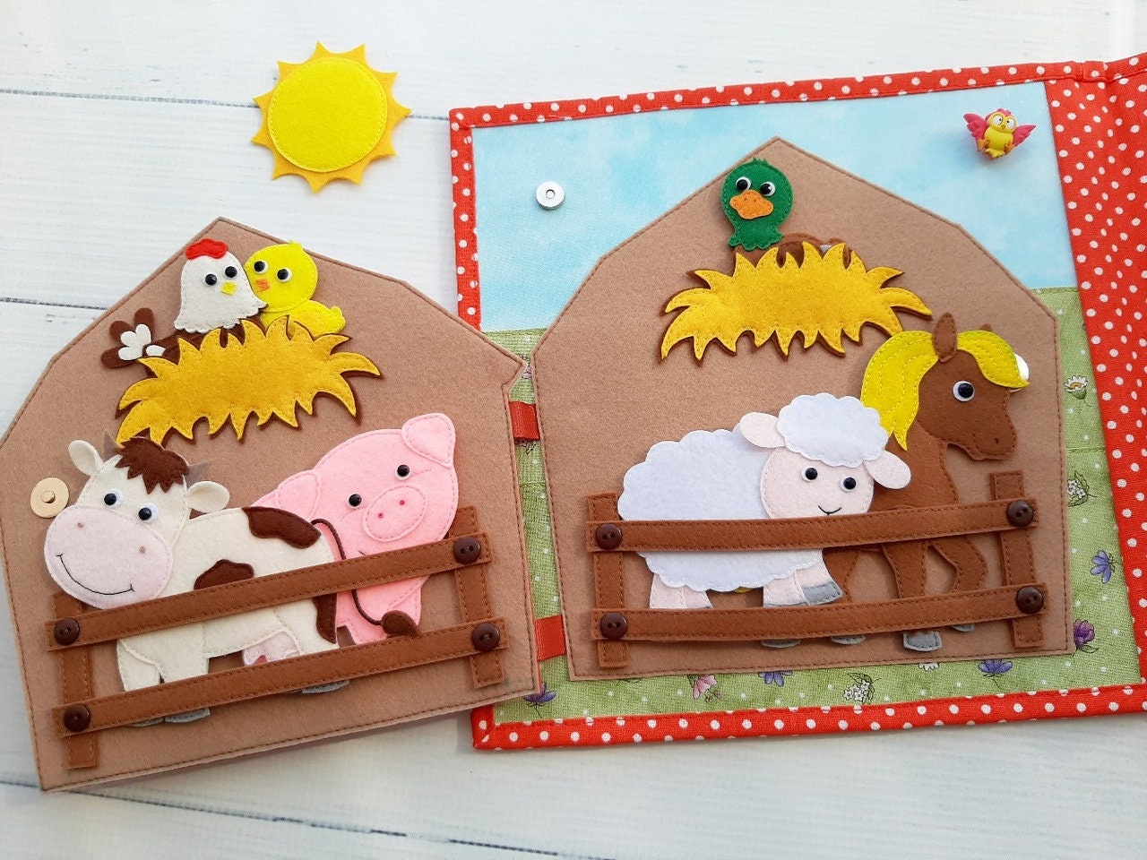 Farm Quiet Book Activity book Montessory toy Toddler | Etsy