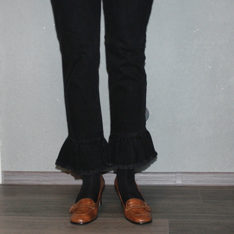 Ruffled Jeans - Etsy UK