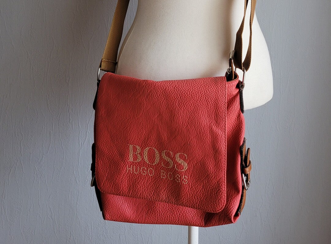 Luxury Leather Shoulder Bag / Crossbody Flap Tote Bag in Raspberry Pink ...