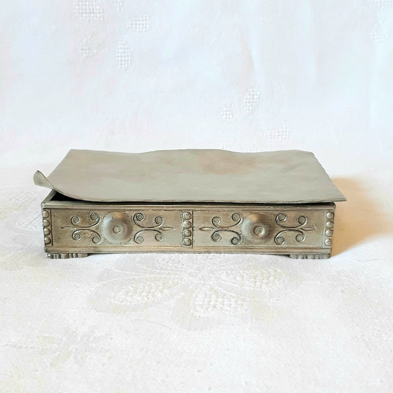 Pewter Jewelry Box - Etsy