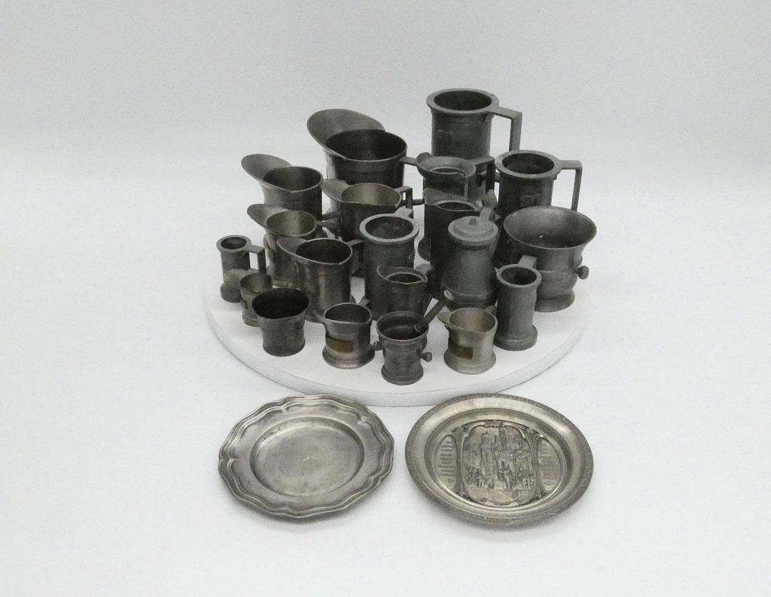 Antique Pewter Container Set: Vintage German Kitchen Decor - Etsy