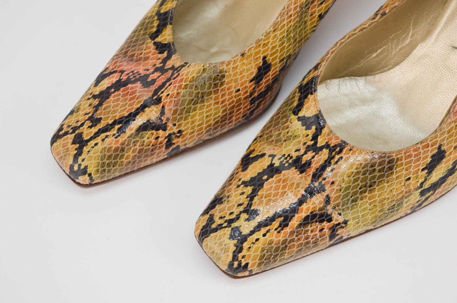 Vintage Reptile Patent Leather Pumps - Baldan Italian Shoes - Size 6US ...