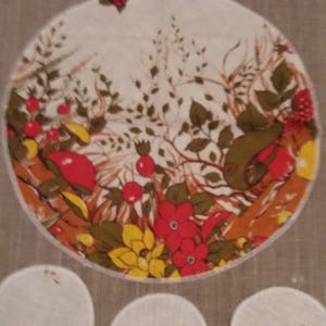 Soviet Era Vintage Linen Large Round Napkin and Small 5 in Set - Etsy