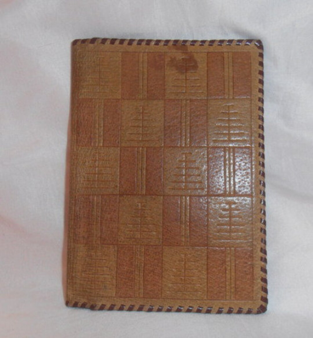 Soviet Document Wallet Embossed Brown Leather Men Unisex Business Cards ...