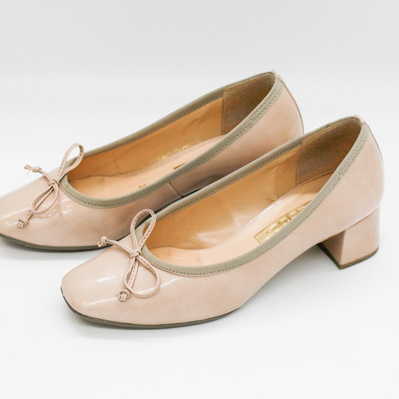 Nude Pumps Block Heel - Etsy