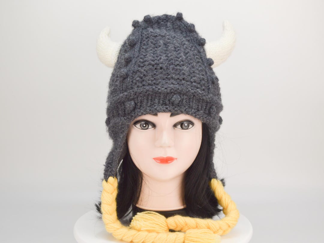 Vintage Viking Knit Hat for Women | Andes Gifts | Made in Peru - Etsy