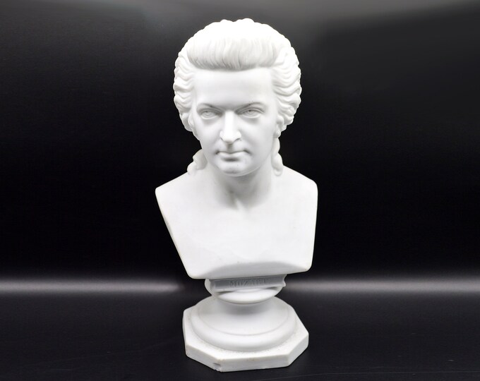 Antique Plaster Mozart Bust | Classical Statue Figurine Home Decor ...