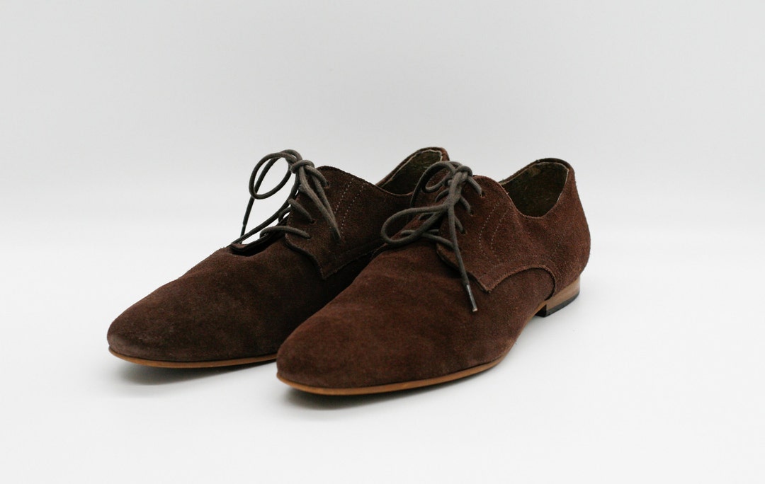 Suede Oxford Lace up Shoes in Choco Brown for Men / Size 44 EU by Zign ...