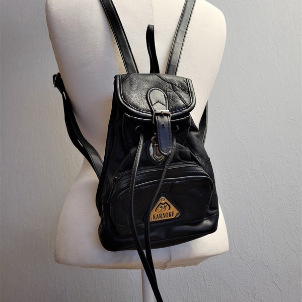 90s Leather Backpack - Etsy
