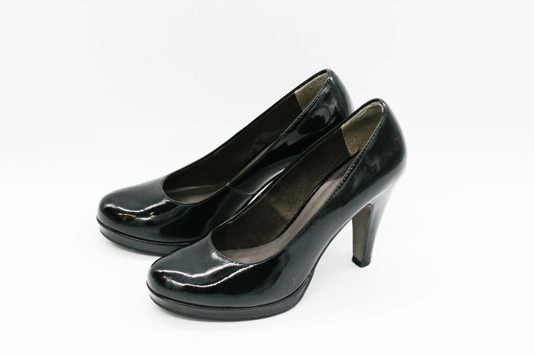 Patent Leather Pumps in Black High Heel Women Platform Shoes Size EU 39 ...